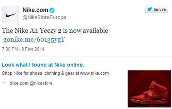 Les Air Yeezy 2 de Kanye West partent en 20 minutes
