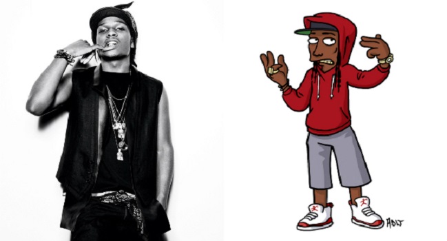 Les rappeurs et chanteuses US simpsonisés