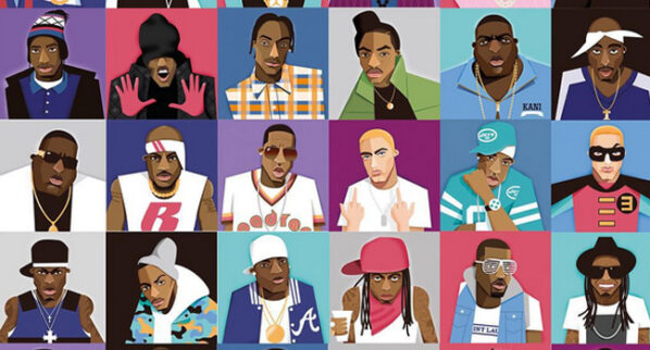 Ces illustrations rendent hommage aux plus grands rappeurs US