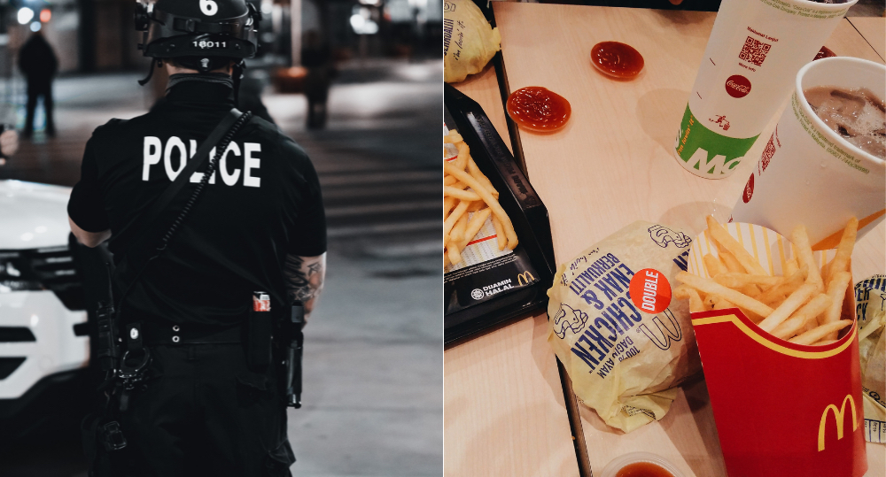 Ils refusent des burgers gratuits aux policiers et se font embarquer