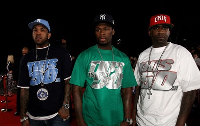Tony Yayo, 50 Cent et Lloyd Banks réunis