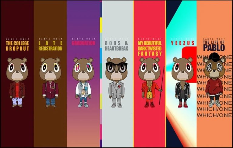 Kanye West : l'histoire du Dropout Bear, la mascotte la plus stylée du ...