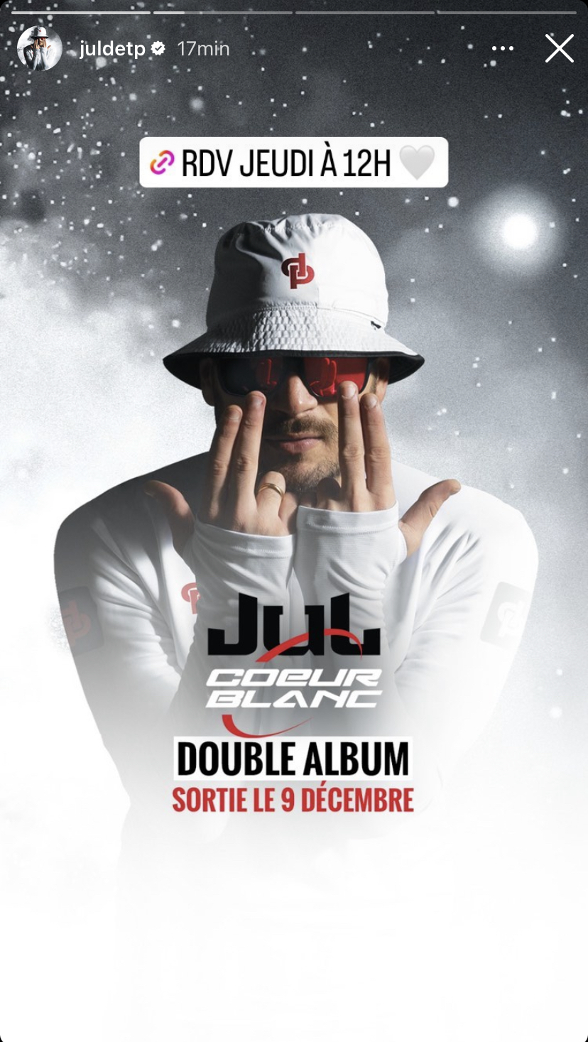 Jul dévoile la cover et la date et le nom de son futur album